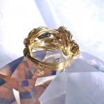 Scrolling Band Wire Wrapped Brass Ring on Luulla